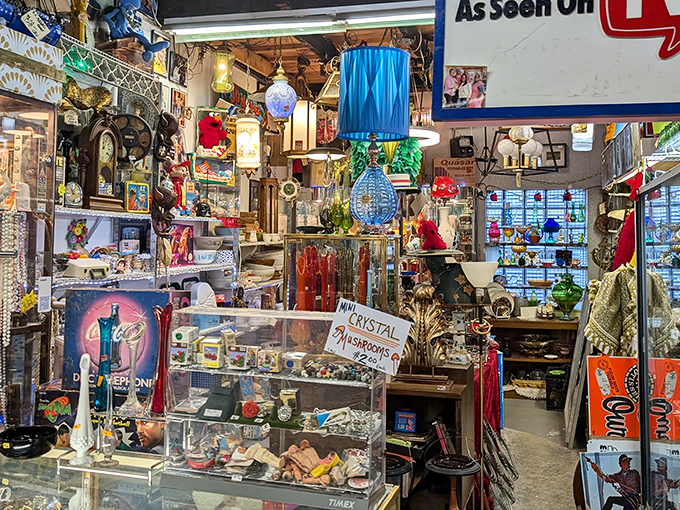 The bright yellow Market Place storefront practically shouts "come find amazing deals" from across the parking lot.
