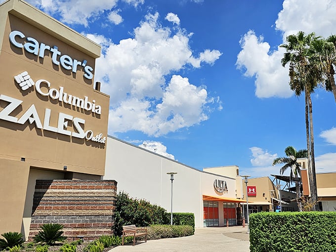 Palm trees swaying over outlet stores? Only in South Texas can you feel like you're on vacation while saving money.