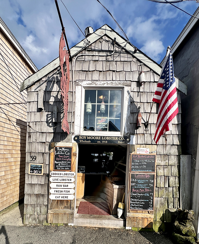 Tucked between weathered shingles and lobster traps, this tiny shack proves size doesn't matter when flavor's involved.