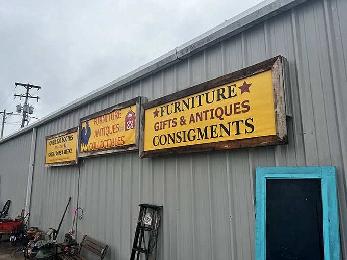 Furniture and antiques stretch endlessly, promising that perfect piece for every home decorator's dream.