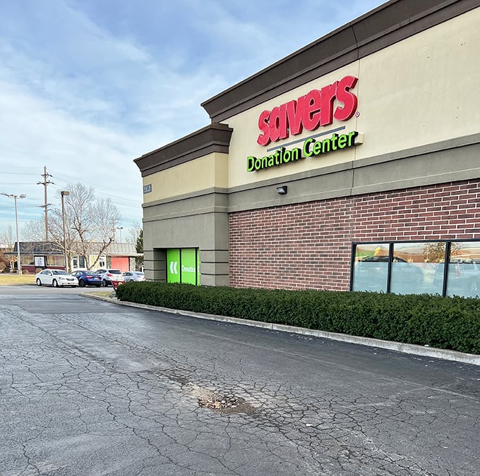 Savers' donation center: where yesterday's impulse purchases become tomorrow's bargain hunter victories. The circle of retail life.