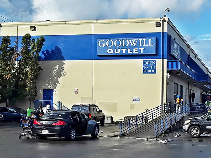 Industrial chic meets thrift store magic - where warehouse shopping becomes an art form.