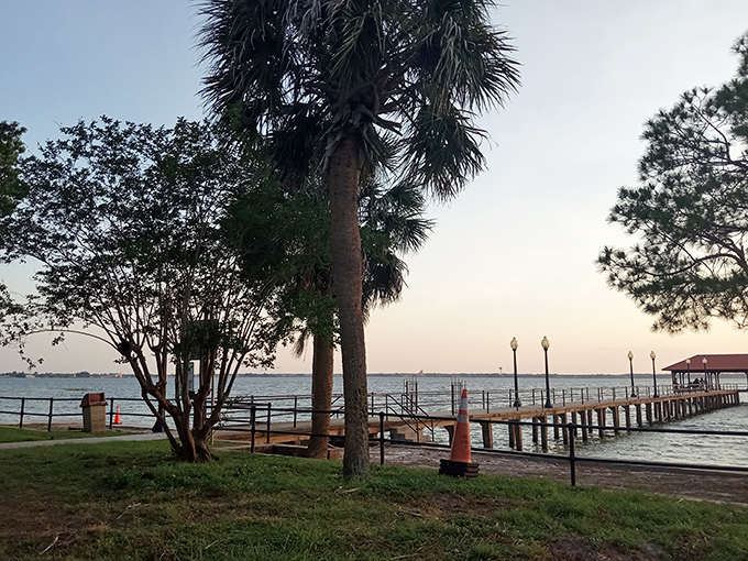 Sebring's lakefront pier extends into crystal waters where fishing dreams come true and stress simply melts away.