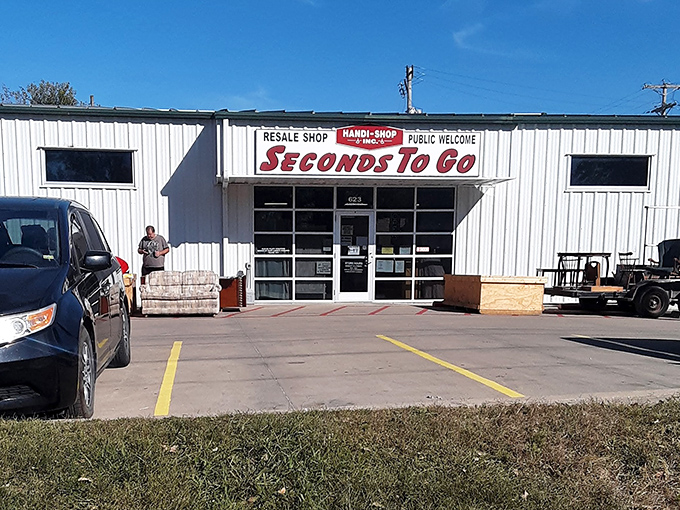 Seconds To Go's no-frills exterior houses bargains that would make even the most reluctant thrifter do a double-take.