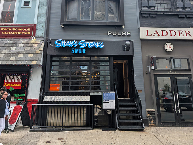 Nestled between music shops and nightlife, Shay's brings the beef. Urban sophistication meets street food perfection.