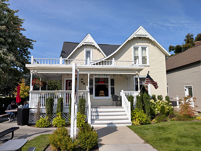 This charming white house traded family dinners for something even better - incredible burgers for everyone.