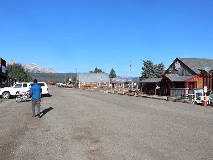Stanley's tiny downtown sits dwarfed by the mighty Sawtooth Mountains &ndash; nature showing off at its finest.