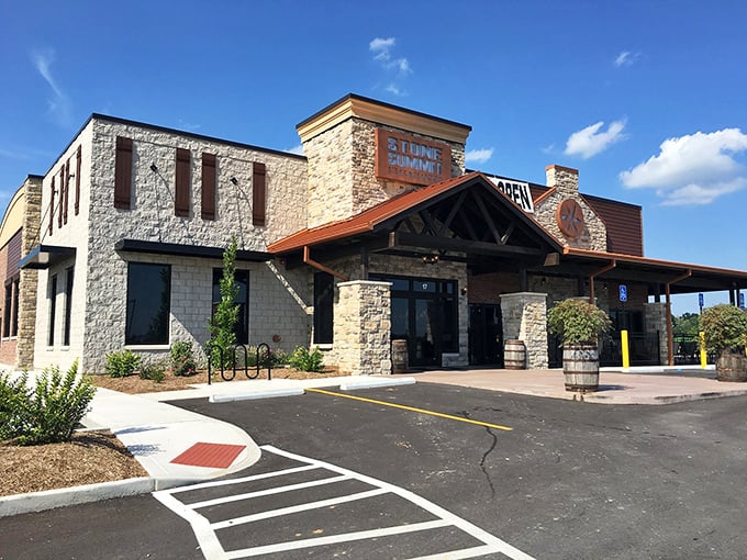 Stone Summit's impressive architecture sets the stage for equally impressive steaks. When the building looks this good, expectations soar!