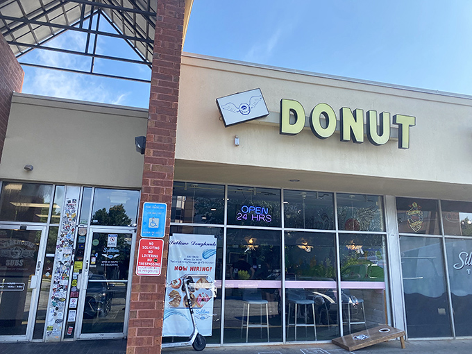 Open 24 hours? Now that's commitment to the cause of feeding people exceptional donuts whenever hunger strikes them.