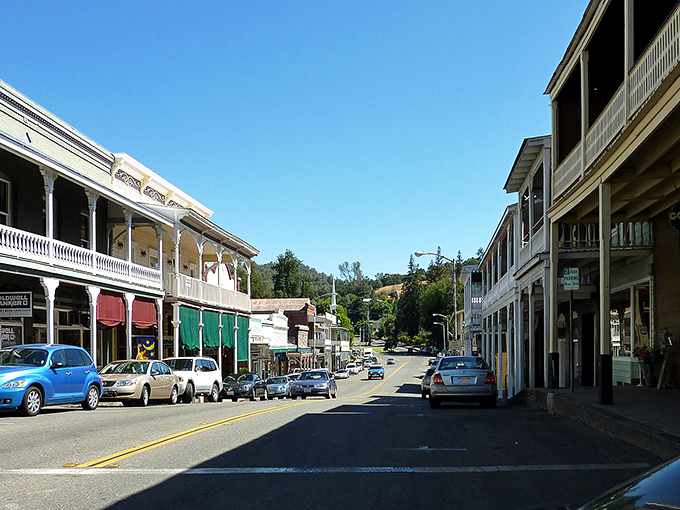 Sutter Creek's gentle curves and antique shops invite leisurely strolls through California's golden past.