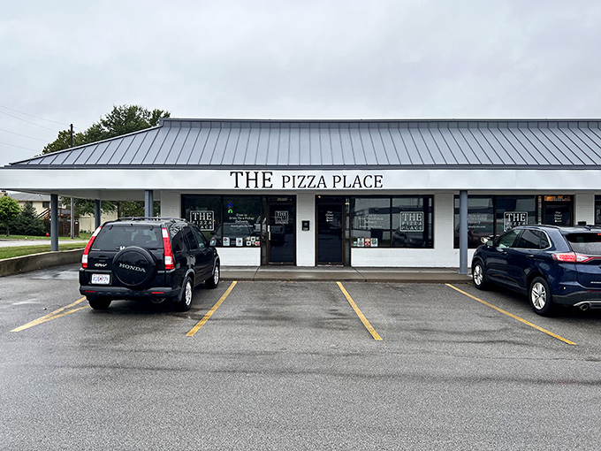 Strip mall exterior, pizza palace interior - never judge a book by its cover or hunger by location.