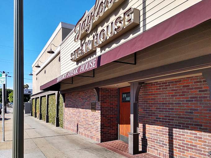 Taylor's brick exterior might not scream "famous steakhouse," but locals know this is where LA's steak magic happens.