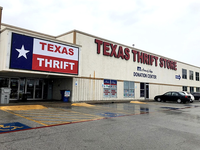 That Texas flag says it all &ndash; everything's bigger here, including the thrift shopping adventures.
