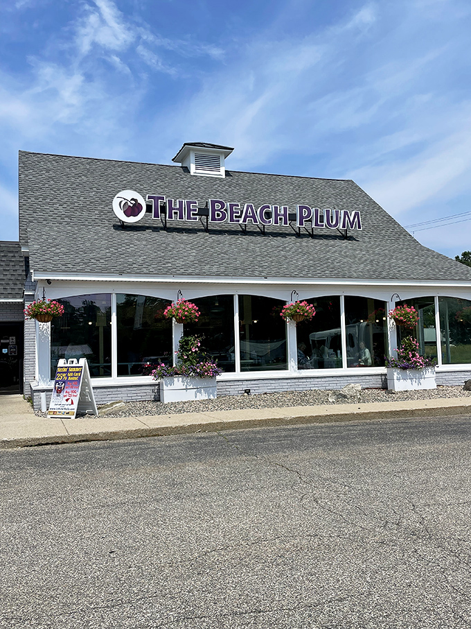 The Beach Plum's hanging flower baskets offer a cheerful welcome, like your grandmother's house &ndash; if grandma served killer lobster rolls.