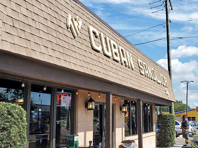 Simple brown brick exterior, extraordinary Cuban sandwiches inside - sometimes the best things come in humble packages.