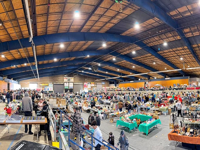 The Original Medford Giant Flea Market lives up to its name with a cavernous indoor space where treasures await as far as the eye can see.