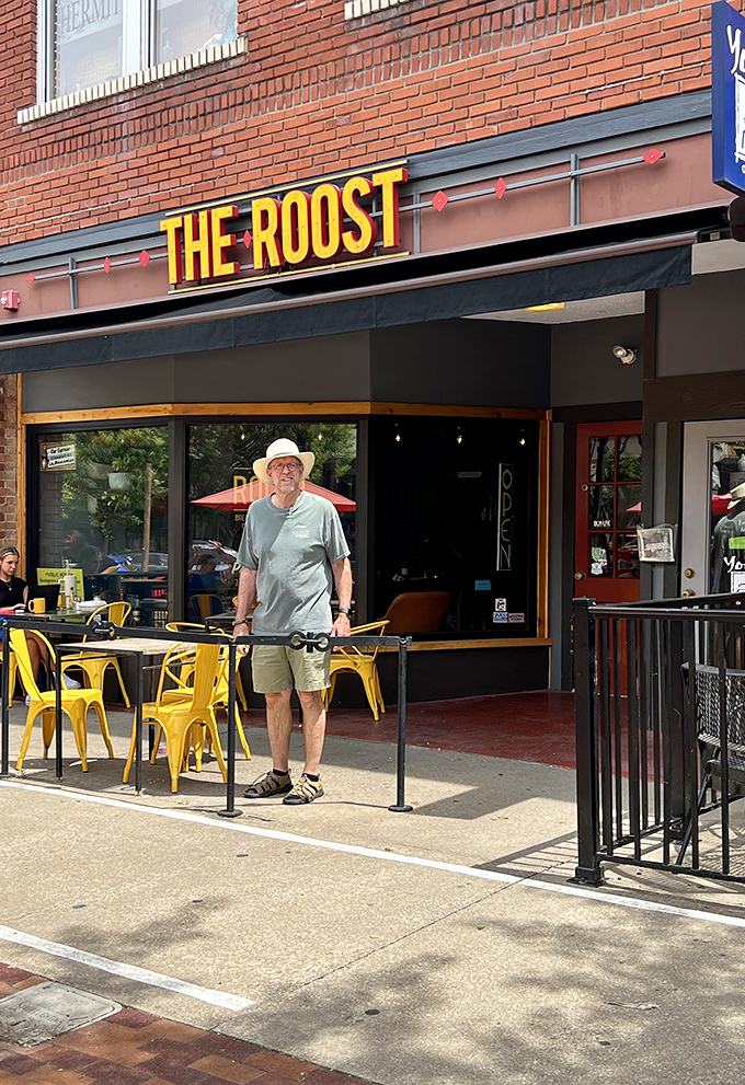 Yellow chairs practically glow with invitation, promising the kind of breakfast that makes early mornings worth celebrating.