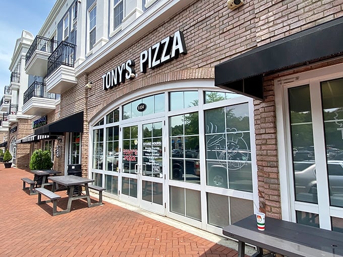 Brick and mortar pizza heaven! Tony's storefront has that classic "you've arrived" feeling that serious slice seekers recognize instantly.