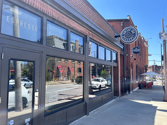 Vincent Van Doughnut's classic brick storefront hides an artisan workshop where donuts become edible masterpieces.