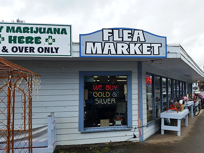 "We buy gold & silver" might be the sign, but the real gold is in the eclectic treasures inside this coastal market.