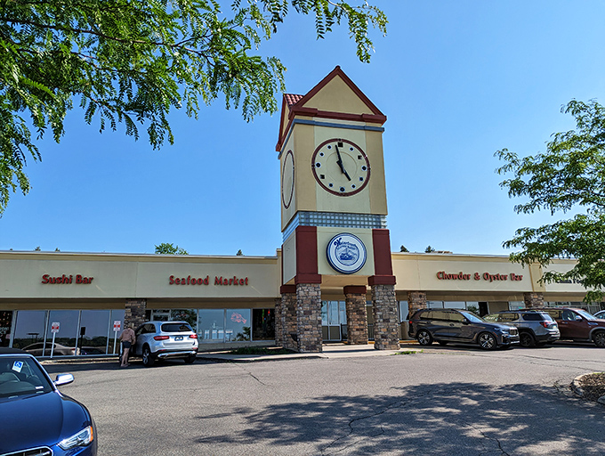That clock tower isn't just for show - it's counting down the minutes until your next seafood feast.