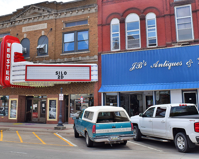 Webster City's town square spreads green and welcoming, inviting folks to slow down and breathe deeply.