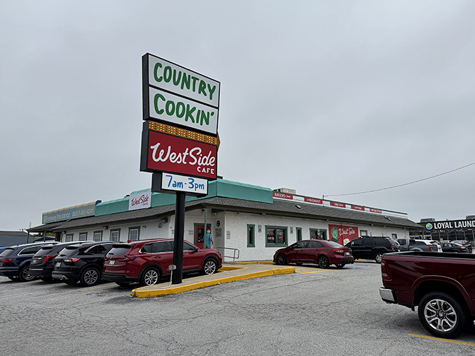West Side Cafe's "Country Cookin'" sign doesn't lie &ndash; this is where diet plans go to take a delicious vacation.