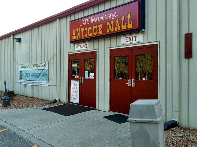 Red doors and vintage charm create the perfect recipe for an afternoon treasure hunting adventure.