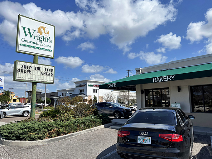 Wright's keeps it simple outside because all the magic happens between two slices of rye. 