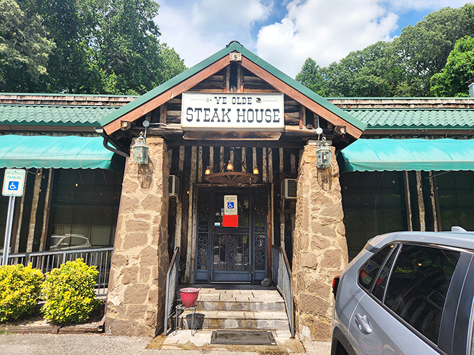 Log cabin meets legendary steaks - because sometimes the best meals come with rustic charm.