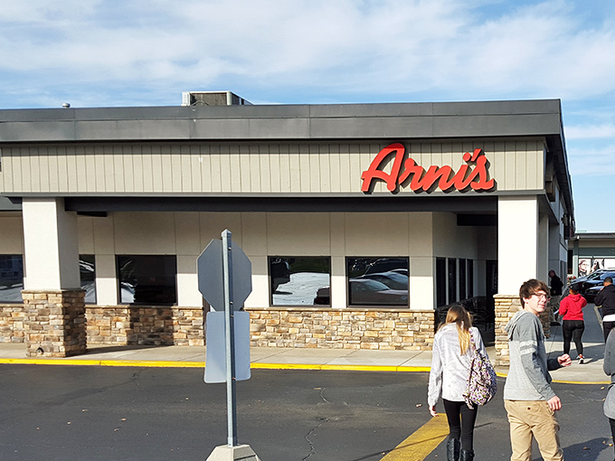 Simple brick and stone exterior, legendary pizza within &ndash; Arni's proves great food doesn't need flashy packaging to win hearts.