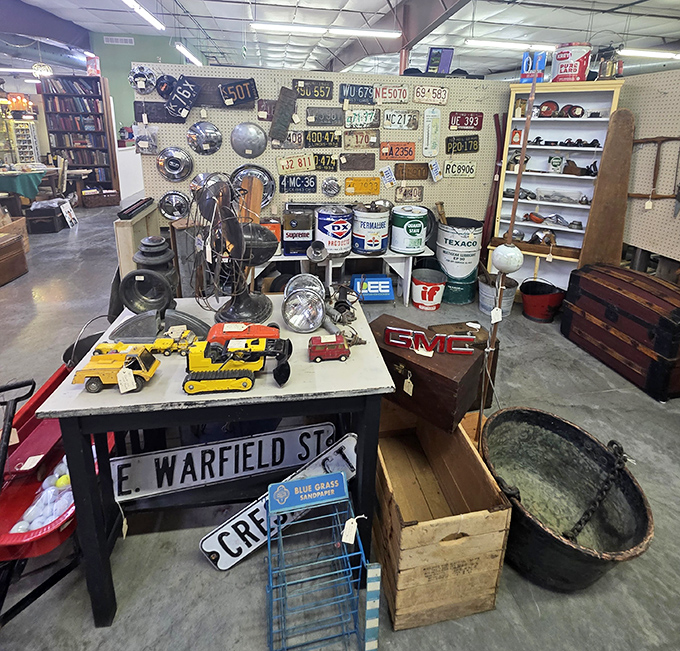 License plates, vintage fans, and toy tractors&mdash;Artichoke Annie's is where yesterday's everyday items become today's coveted treasures.