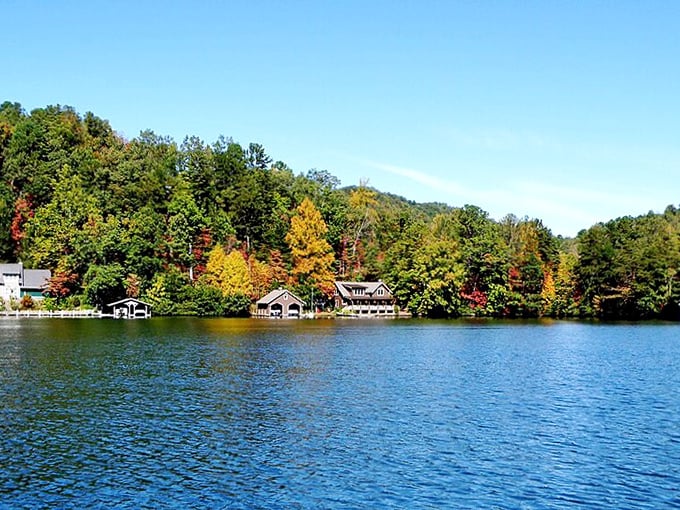 Lake views near Batesville offer a mirror-perfect reflection of Georgia's natural beauty &ndash; Mother Nature showing off again.