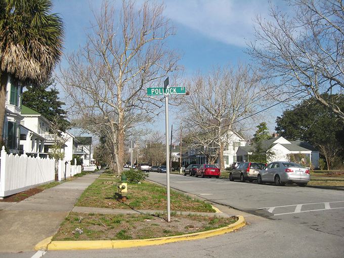 Beaufort's charming residential streets with white picket fences and coastal palms create the perfect setting for a Hallmark movie romance.