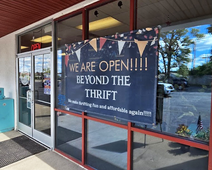 Those colorful pennants aren't just decoration&mdash;they're celebrating the thrill of the hunt at Beyond the Thrift.