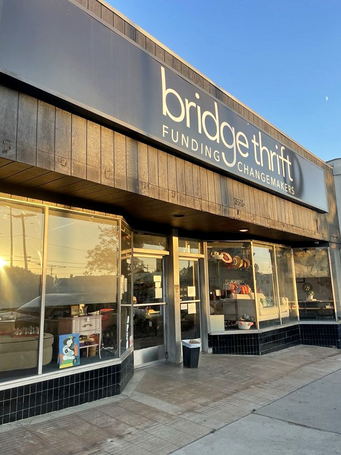 Clean lines and big windows promise organized treasure hunting without the archaeological dig experience of traditional thrifting.