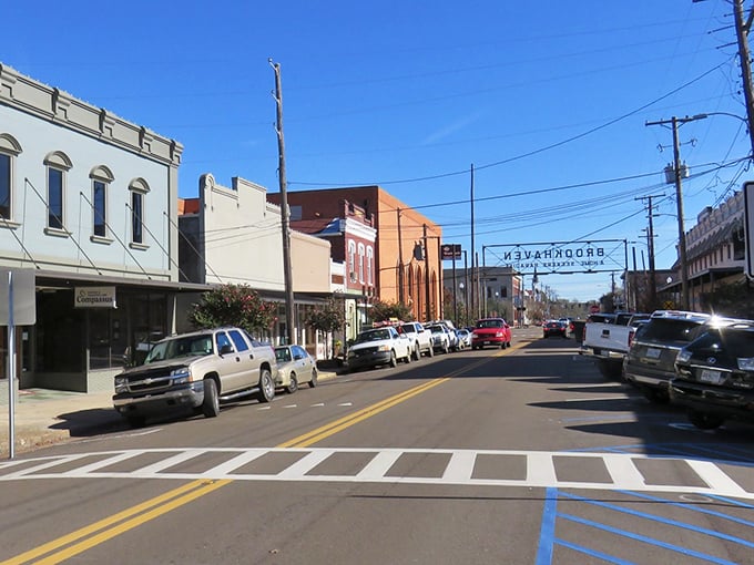 Sun-washed storefronts create Brookville's timeless appeal. Inside these buildings, you'll find menus with prices that seem equally untouched by time.