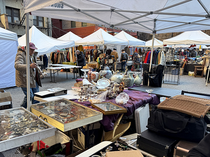 Serious collectors and casual browsers mingle at Chelsea Flea, where every table holds potential magic. The thrill of the hunt keeps everyone coming back.