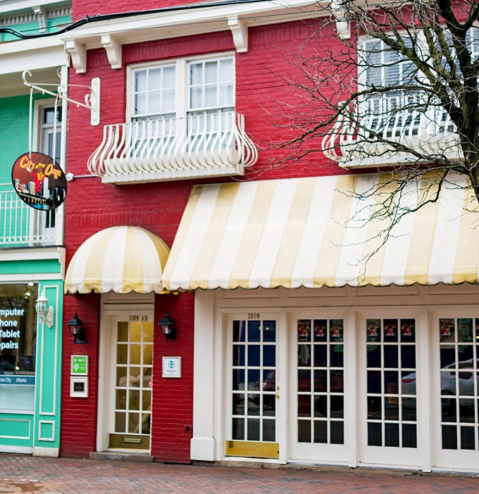 The charming storefront looks like it belongs in a movie about someone finding happiness through the perfect hot dog.