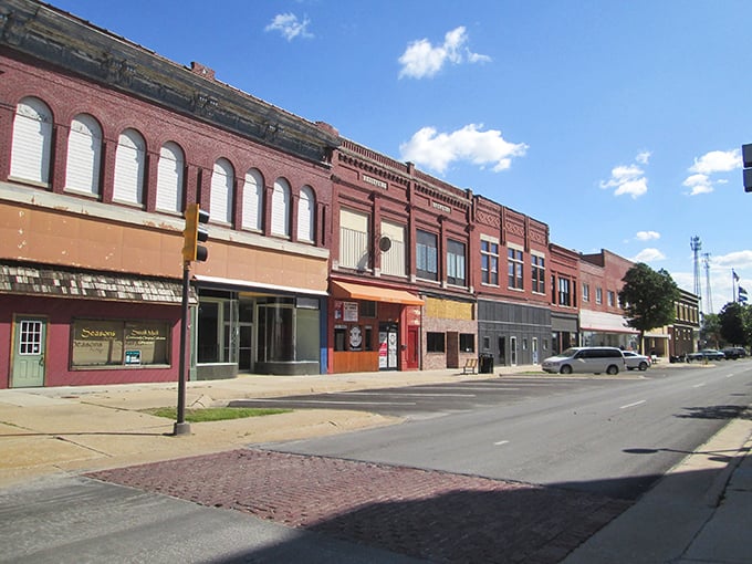 Brick streets and vintage architecture create a timeless backdrop for affordable retirement living dreams.