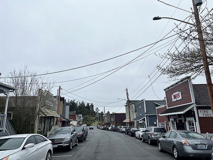 Main Street charm meets small-town reality in this perfectly preserved slice of coastal Washington life.