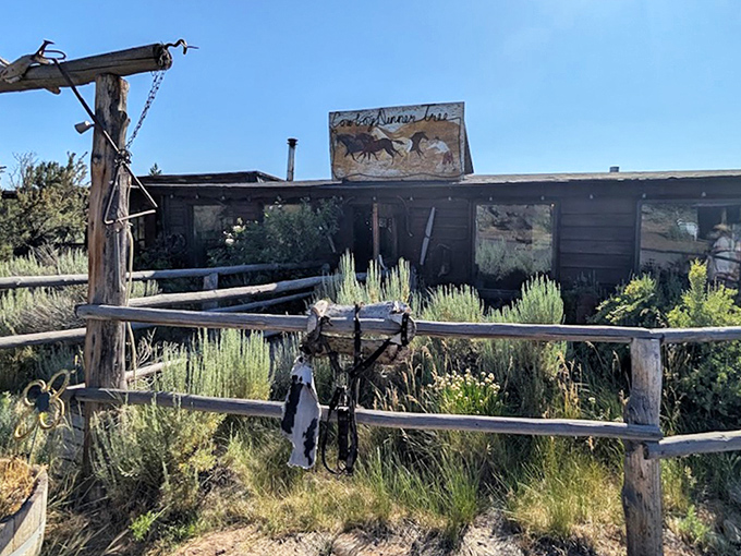 That old-timey sign isn't just for show - this place delivers authentic cowboy dining like nowhere else.