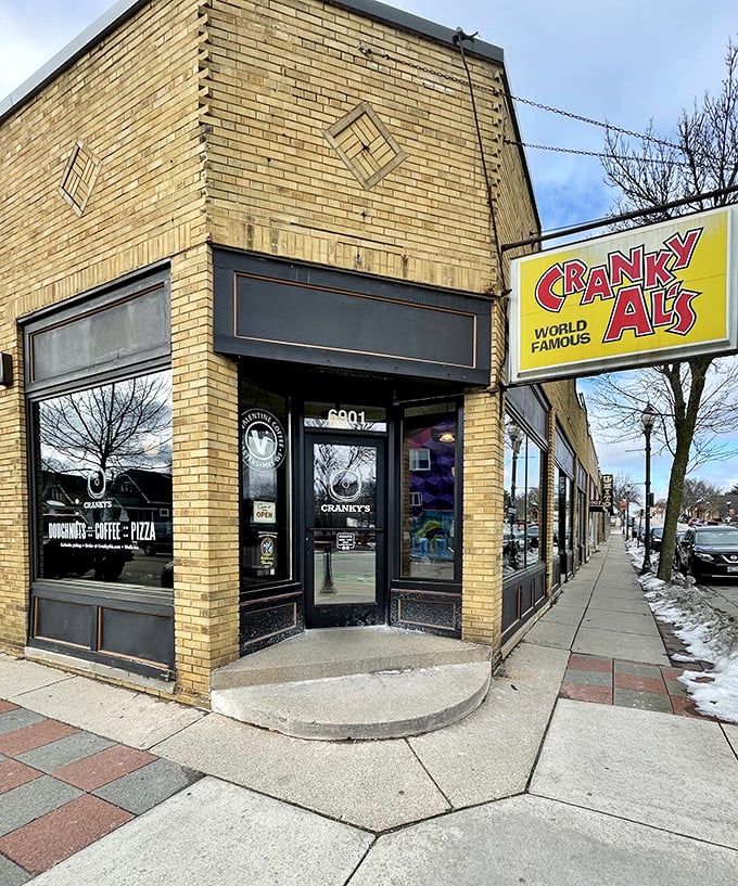 That classic brick corner storefront screams "neighborhood institution." The kind of place where everybody knows your regular order.