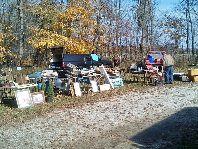 This peaceful country setting proves that sometimes the journey to find treasures matters as much.