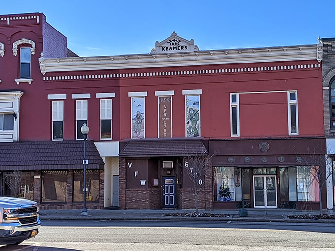 Historic storefronts line the street like old friends, each one holding decades of community memories.