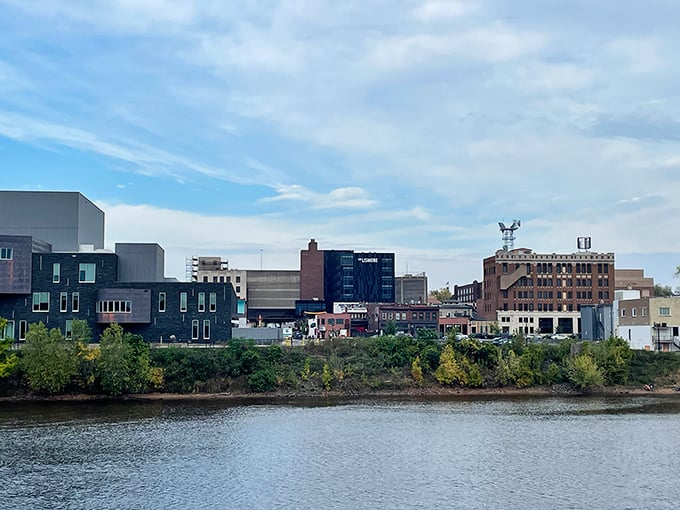 Eau Claire's riverfront has transformed from industrial backdrop to cultural hotspot, complete with that Wisconsin water sparkle.
