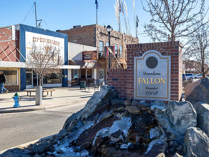 Fallon's welcoming entrance sign might as well add "Home of Wallet-Friendly Prices" to its list of attractions.