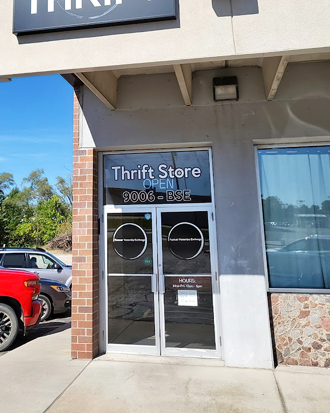 Clean lines and straightforward signage promise no-nonsense thrift shopping without the usual treasure hunt chaos.