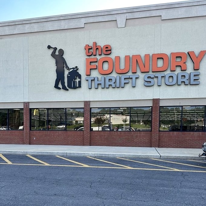 Modern retail design meets timeless thrift store magic, creating spaces where yesterday's castoffs become tomorrow's perfect finds.