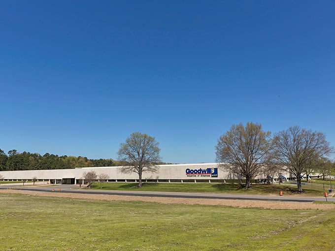 Goodwill's headquarters sprawls across the landscape like a shopping mall devoted entirely to second chances.